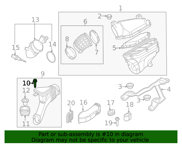 2020-2022 BMW X7 Engine Air Intake Resonator Bolt 07-11-9-907-349 | OEM ...