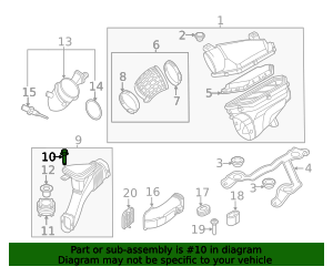 2020-2022 BMW X7 Engine Air Intake Resonator Bolt 07-11-9-907-349 | OEM ...
