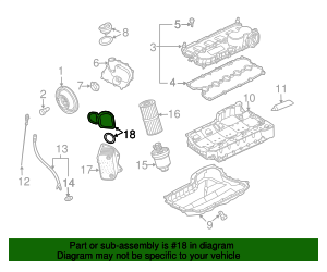 2005-2014 Volkswagen Oil Cooler Gasket Set 07K-117-070 | OEM Parts Online