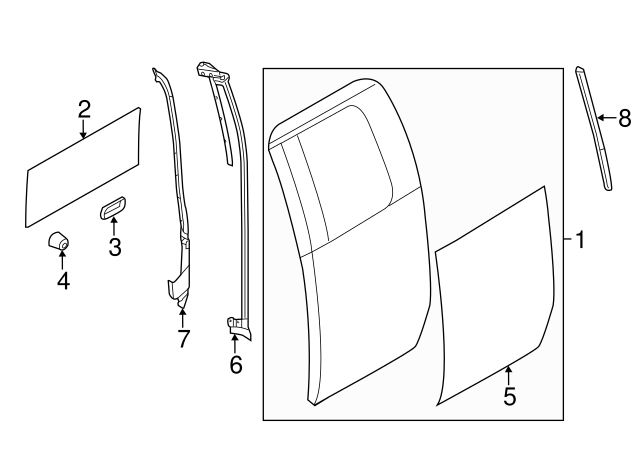 2010-2014 Ford F-150 Door Shell Bumper -W715836-S300 | OEM Parts Online