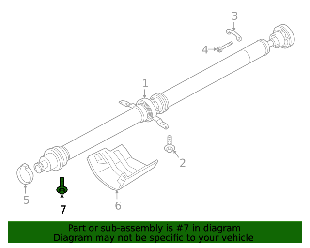 2019-2024 Porsche Macan Guard Bolt PAF-912-032-04 | Sunset Porsche Parts