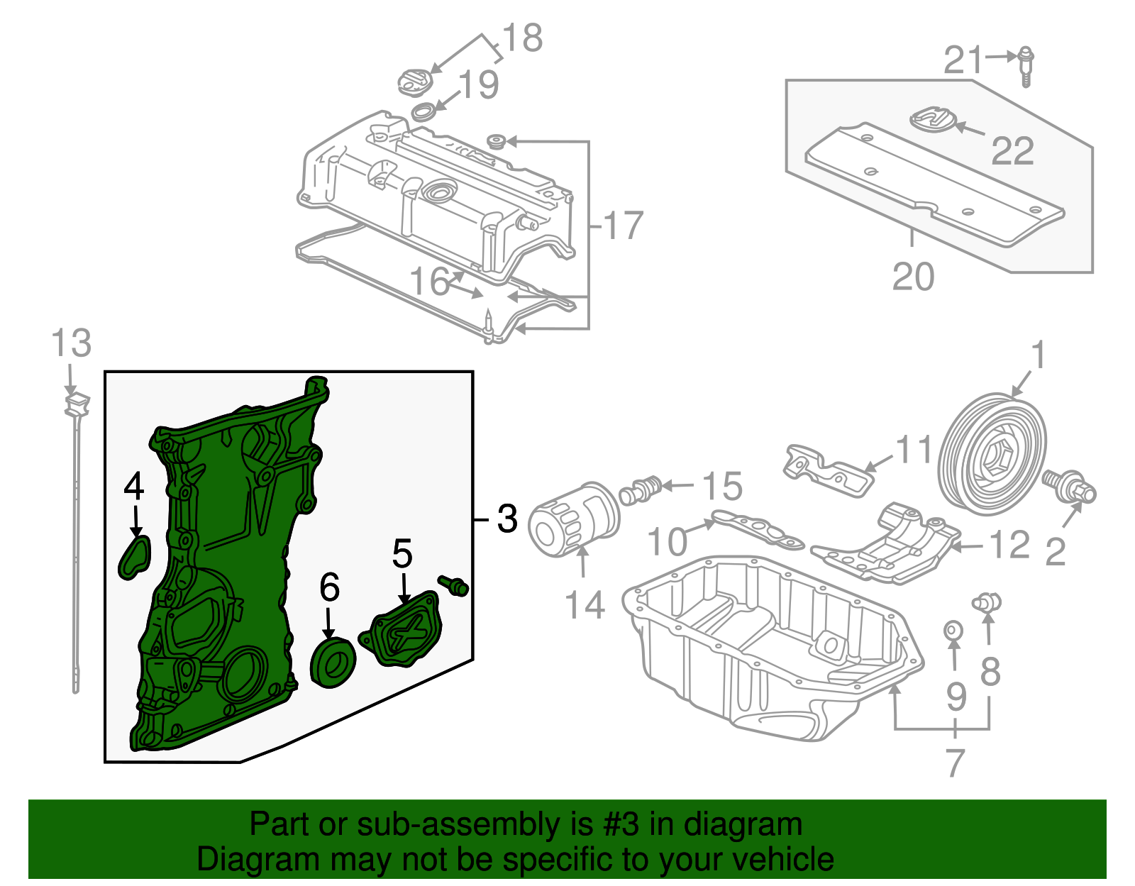 2004-2006 Acura TSX Timing Cover 11410-PPA-000 | OEM Parts Online