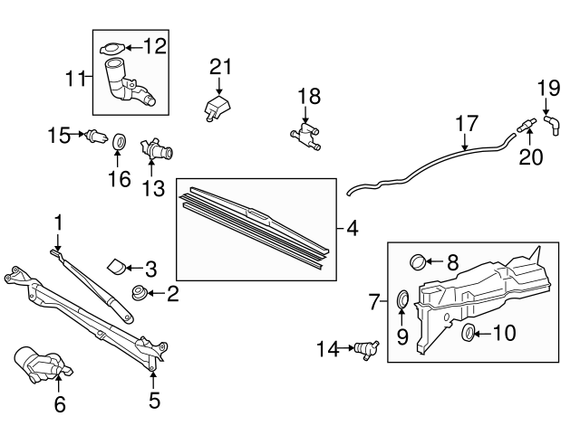 85222-42110 - Wiper Blade 2008-2021 Lexus LX570 | Longo Lexus Parts