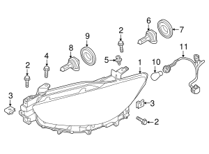 2013-2016 Mazda CX-5 Composite Headlamp KJ01-51-041C | RealMazdaParts.com
