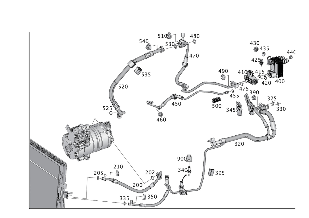 166-830-51-00 - Refrigerant Line 2016-2018 Mercedes-Benz GLE550e ...