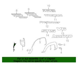 2005-2015 Toyota Tacoma Truck Bed Molding 75641-04010 | AutoNationParts.com
