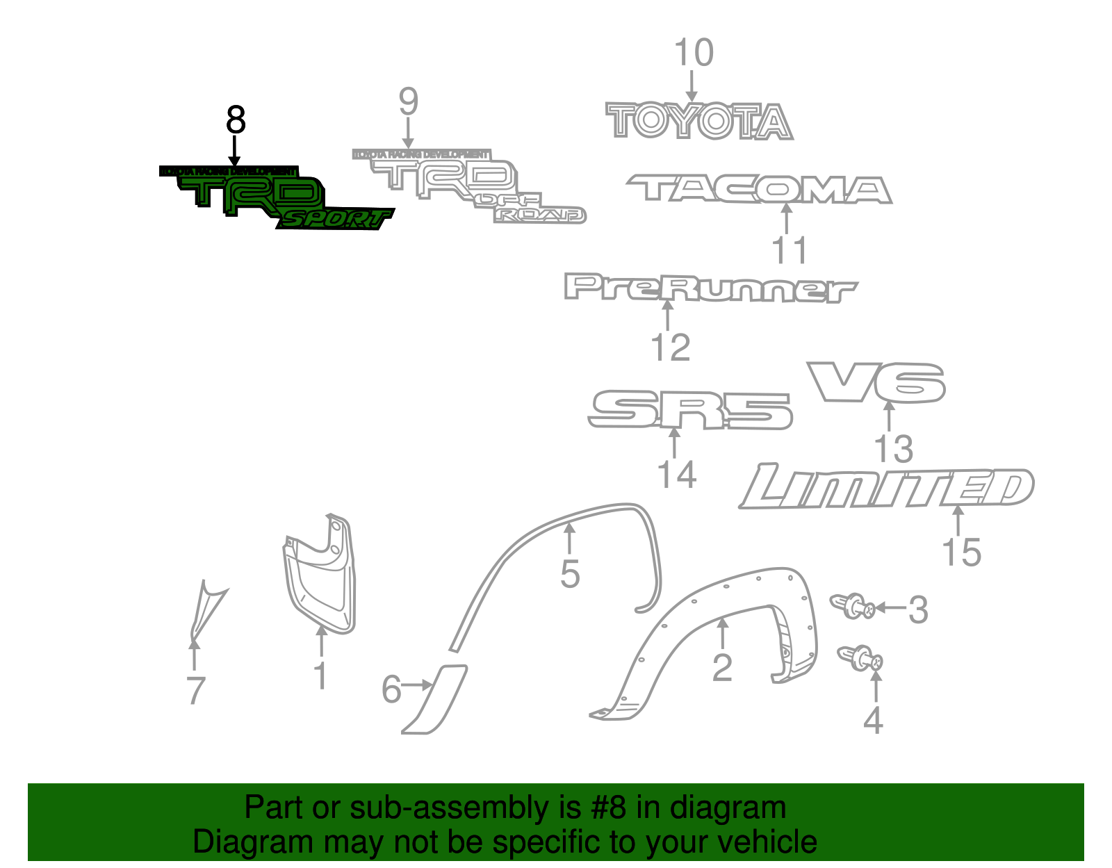 2005-2013 Toyota Tacoma Decal 75996-04060-D0 | OEM Parts Online
