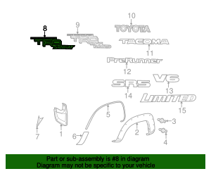 2005-2013 Toyota Tacoma Decal 75996-04060-D0 | OEM Parts Online