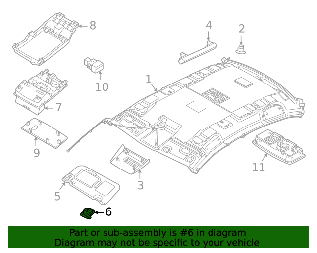 2020-2024 Nissan Sun-Visor Holder 96409-1492R | Nissan Parts Plus