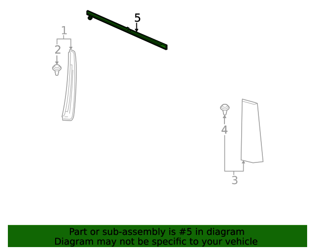 2021-2023 GM Upper Molding 84864984 | Auto Parts Express