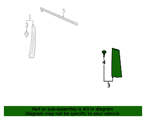 2021-2024 GM Black Driver Side Back Body Opening Side Molding 84741494 ...