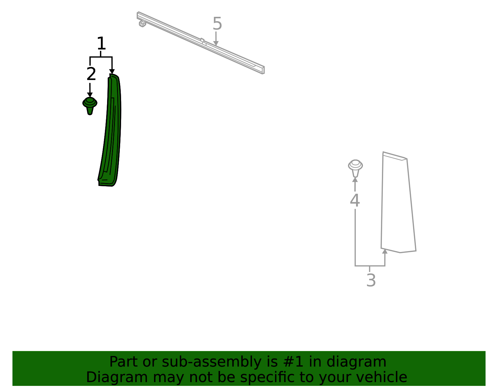 2021-2024 GM Front Molding 85136433 GM | GMPartsDirect.com