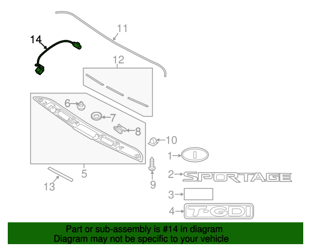 95750-3W100 - Rear Camera 2012-2014 Kia Sportage | Kia.Parts Store