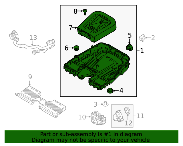 2020-2023 Audi Air Cleaner Assembly 4M0-133-835-G | Genuine Audi Parts