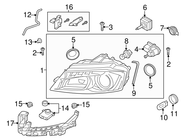 2009-2013 Audi Composite Headlamp 8P0-941-029-BJ | Audi USA Parts