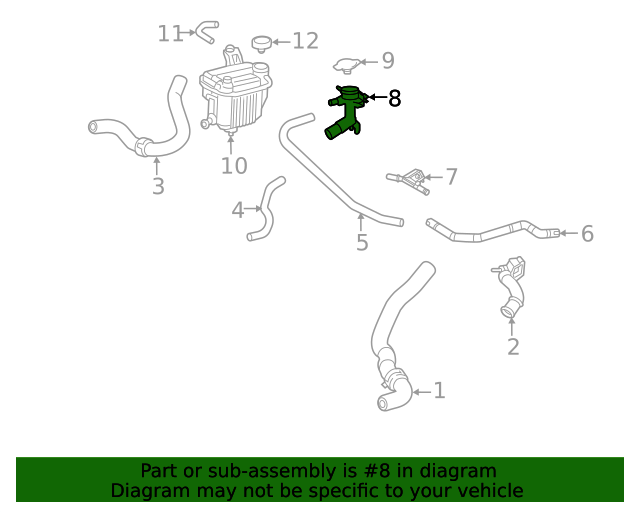 2016-2024 Toyota Engine Coolant Filler Neck 16502-37040 | Toyota Parts ...