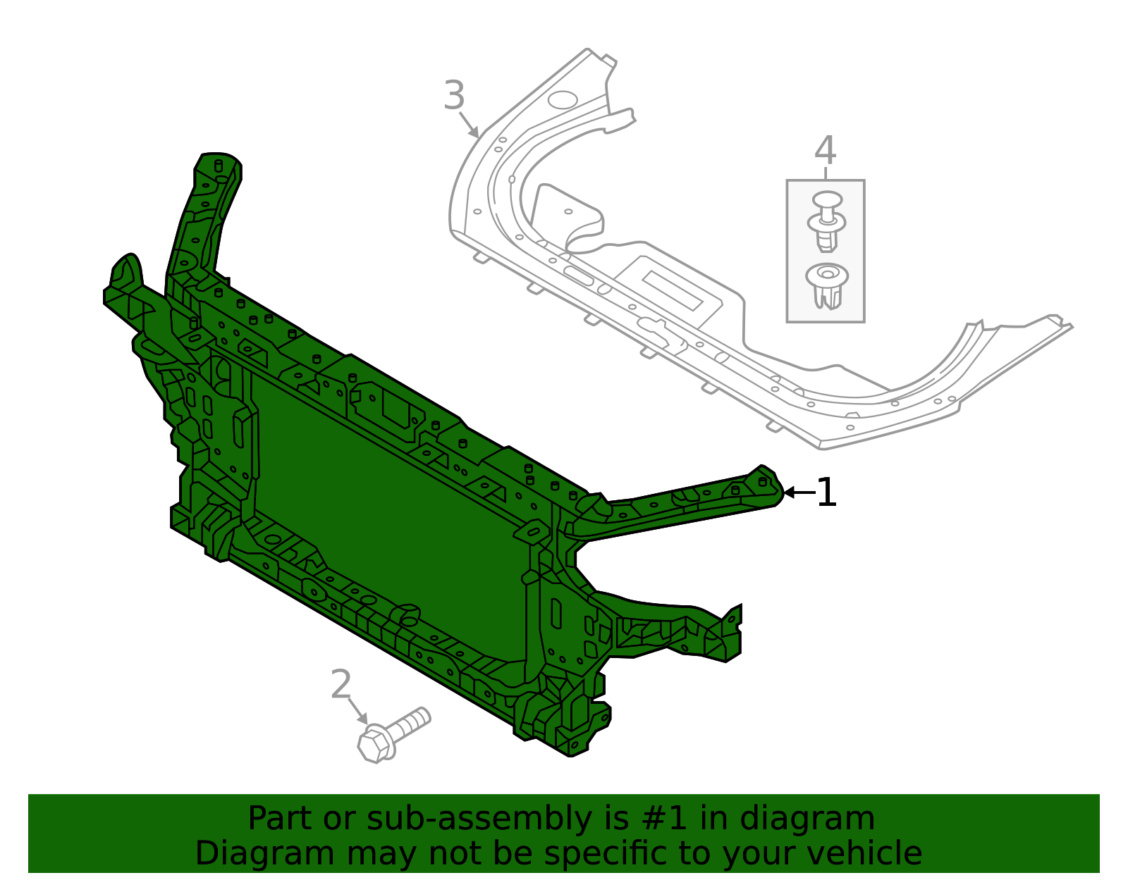 2019-2021 Genesis G70 Carrier Assembly Front End Module 64101-G9000 ...