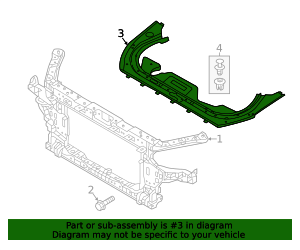 86360-G9000 - Radiator Support Splash Shield 2019-2023 Genesis G70 ...