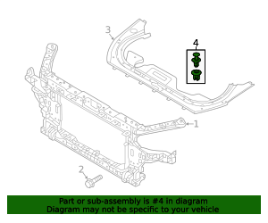Genuine Cowl Grille Retainer for 2007-2024 Hyundai | Part# 86155-2H100 ...