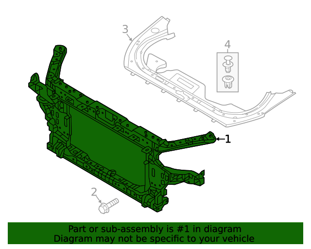 2019-2021 Genesis G70 Carrier Assembly Front End Module 64101-G9000 ...