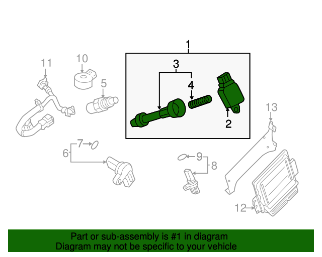 22448-8J11C - Ignition Coil 2002-2021 Nissan | Nissan Parts ...