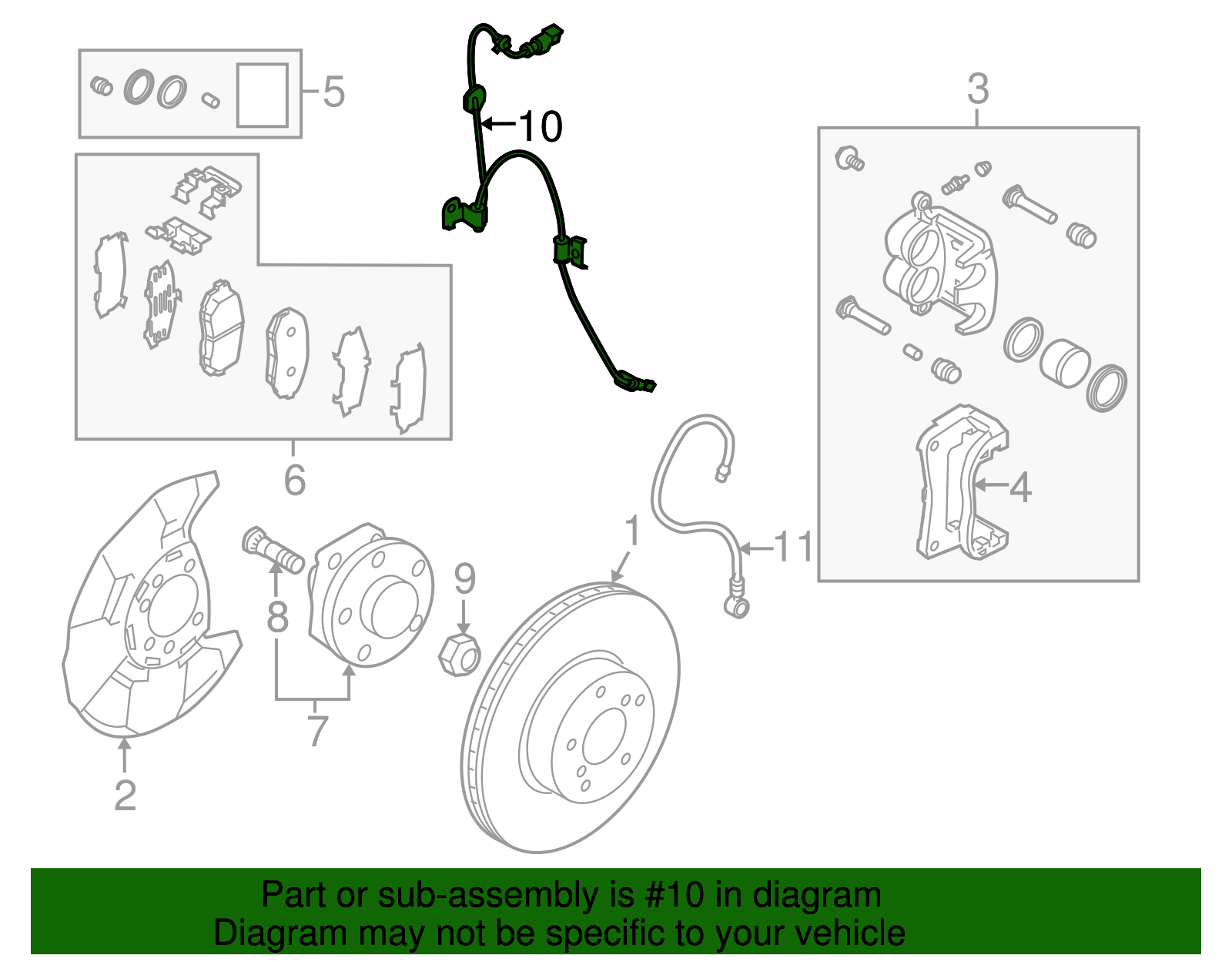 Genuine Front Speed Sensor for 2013-2018 Subaru | Part# 27540SG000 ...