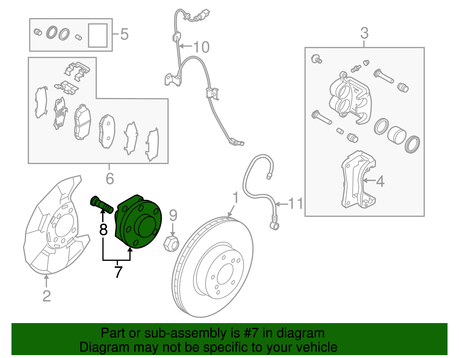 2014-2023 Subaru Hub Assembly 28373FL010 | Subaru Parts Store