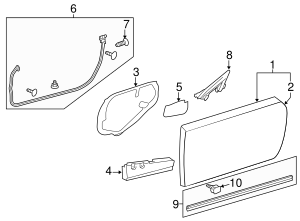 2010-2015 Lexus Door Seal 67533-53010 | OEM Parts Online