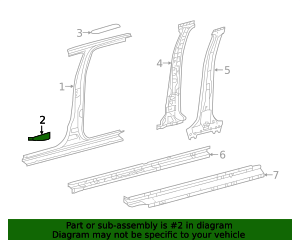 58748-04020 - Center Pillar Protector - 2016-2020 Toyota Tacoma ...