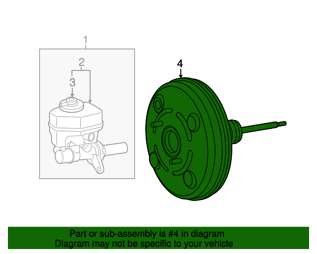 2016-2023 Toyota 4Runner Booster Assembly 44610-6A310 | Toyota Parts Center
