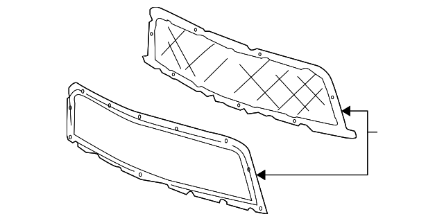 2009-2014 Cadillac CTS Front Lower Grille 25891997 | GMPartsDirect.com