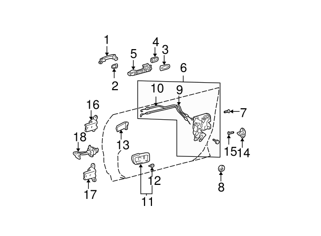 69205-AA030-E0 - Handle Inside - 2002-2006 Toyota Camry | Nucar Toyota ...