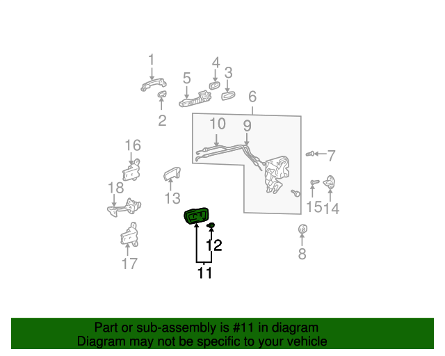 69205-AA030-B1 - Handle, Inside 2002-2006 Toyota Camry | Group 1 Auto Parts