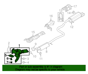D2BZ-5E212-A - Catalytic Converter 2014-2019 Ford Fiesta | Big 3 Auto Parts