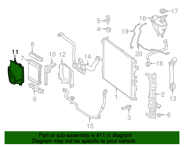 2014-2020 Mercedes-Benz Air Duct 222-505-02-61 | MB OEM Parts