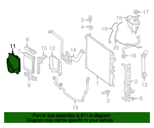 222-505-02-61 - Radiator Support Air Duct 2014-2020 Mercedes-Benz ...
