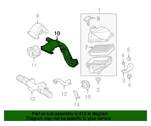 2010-2019 Jaguar Air Inlet Tube C2D36203 | OEM Parts Online