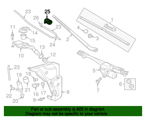 4G8-955-987-A - Windshield Washer Nozzle 2012-2018 Audi ...
