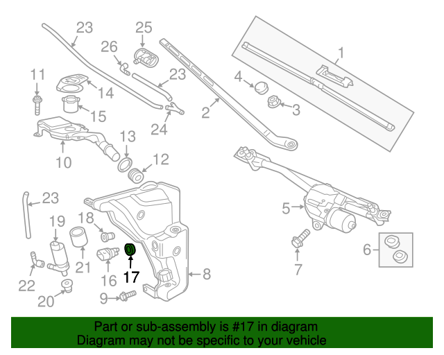 7M0-919-382 - Washer Fluid Level Sensor Seal 1998-2024 Audi | Audi OEM ...