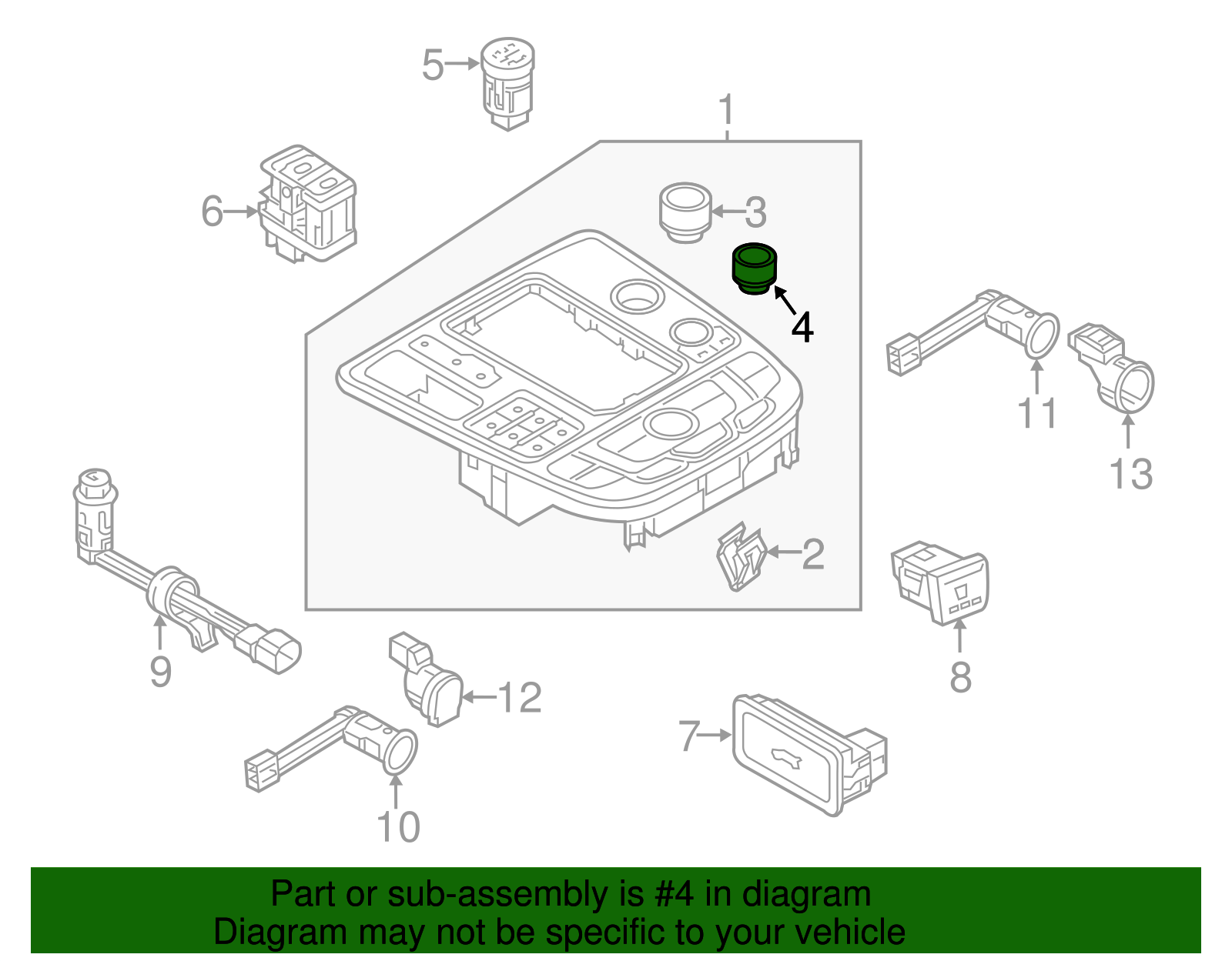 4G0-919-070 - Radio Knob 2012-2018 Audi | AutoNation Parts