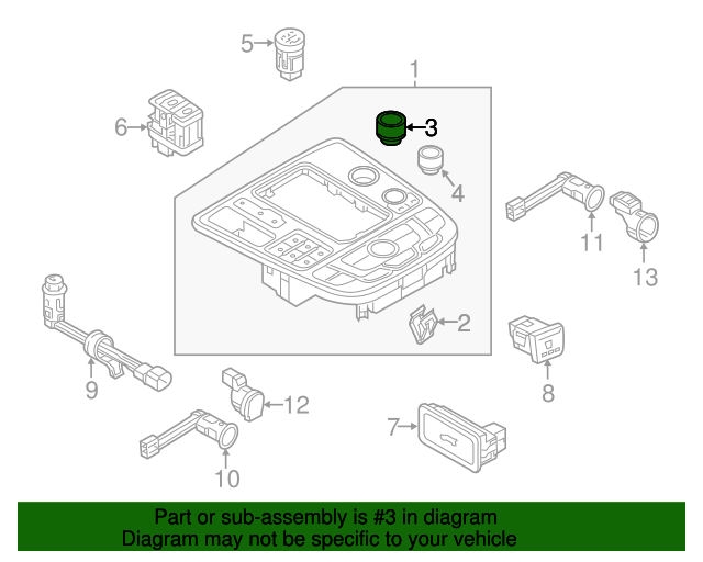 2012-2018 Audi Adjust Knob 4G0-919-069 | Audi USA Parts