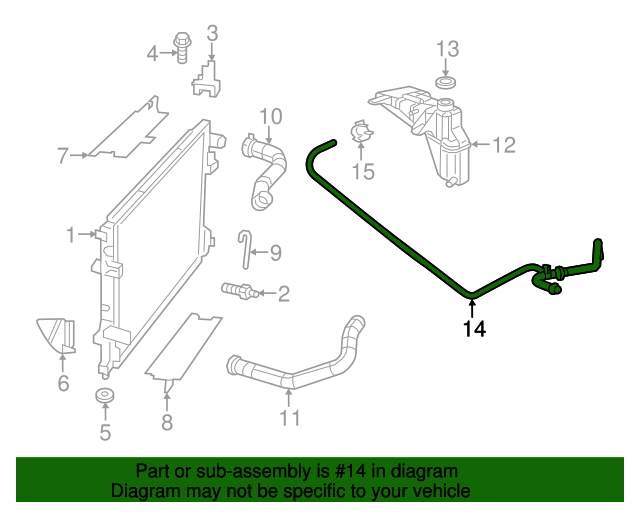 55038163AI - HVAC Heater Hose - 2011-2021 Mopar | Mopar Parts Canada