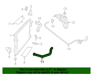 2011-2020 Mopar Lower Hose 55038161AD | TascaParts.com