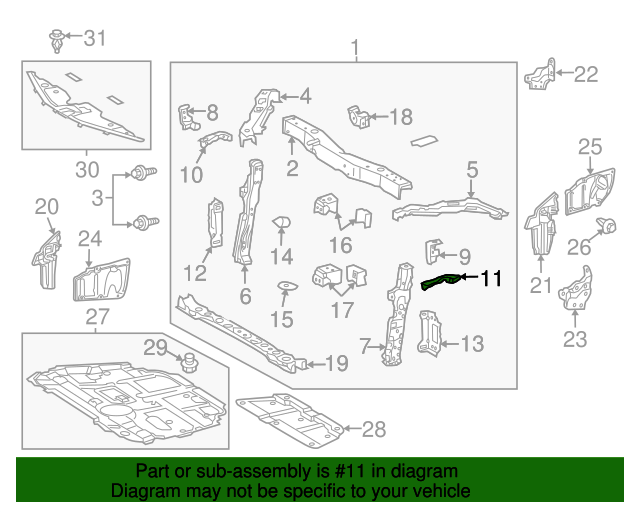 toyota Side Support Bracket Part# 5327247030 | Toyota Of Colorado ...