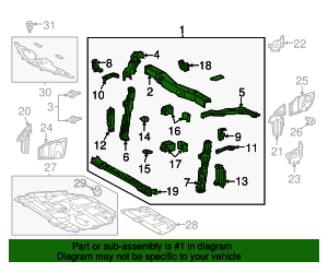 Toyota OEM Radiator Support Part# 53201-47090 | OEM Vehicle Parts