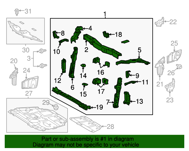 53201-47090 - Radiator Support Panel - 2015-2017 Toyota Prius V | OEM ...