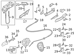 8W0-837-099-A - Door Latch Cable 2017-2024 Audi | AutoNationParts.com