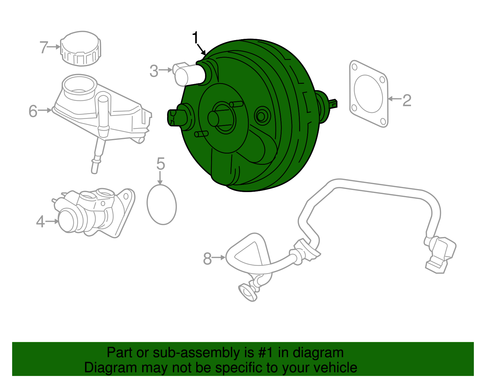 2011-2018 Volvo Power Brake Booster 31329898 | OEM Parts Online