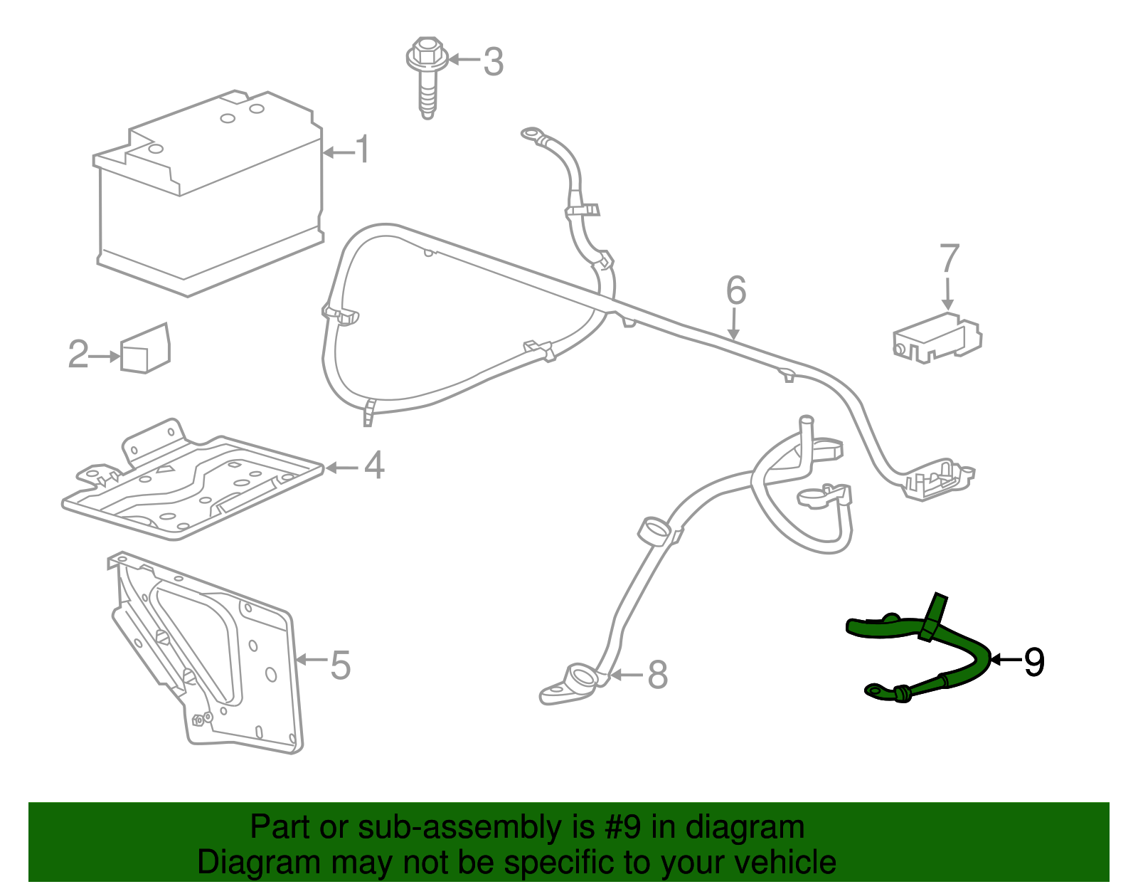 2017 GM Positive Battery Cable 84494555 GM | GMPartsDirect.com