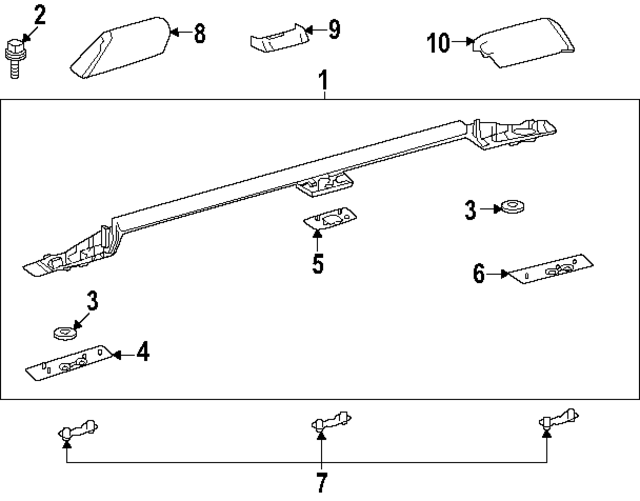 2024 Lexus GX550 Side Rail Assembly 63470-60170 | Express Lexus Parts